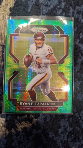2021 Panini Prizm Ryan Fitzpatrick Green Hyper Prizm /175 #211 WFT ...
