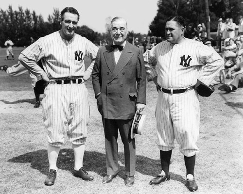 1935 New York Yankees LOU GEHRIG, JACOB RUPPERT, JOE MCCARTHY 8x10 ...
