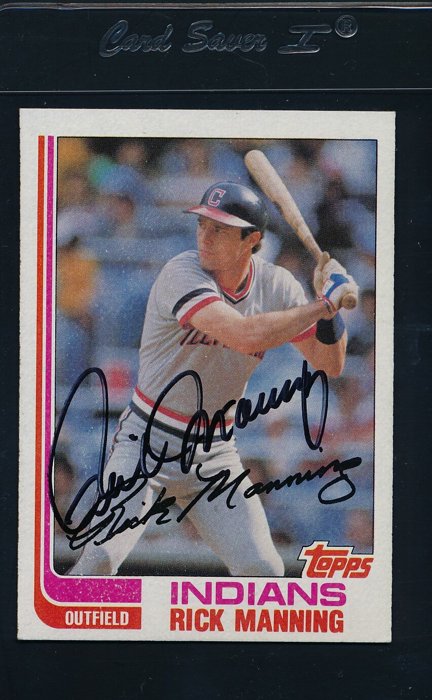 1982 Topps #202 Rick Manning Indians Signed Auto *12334 | eBay