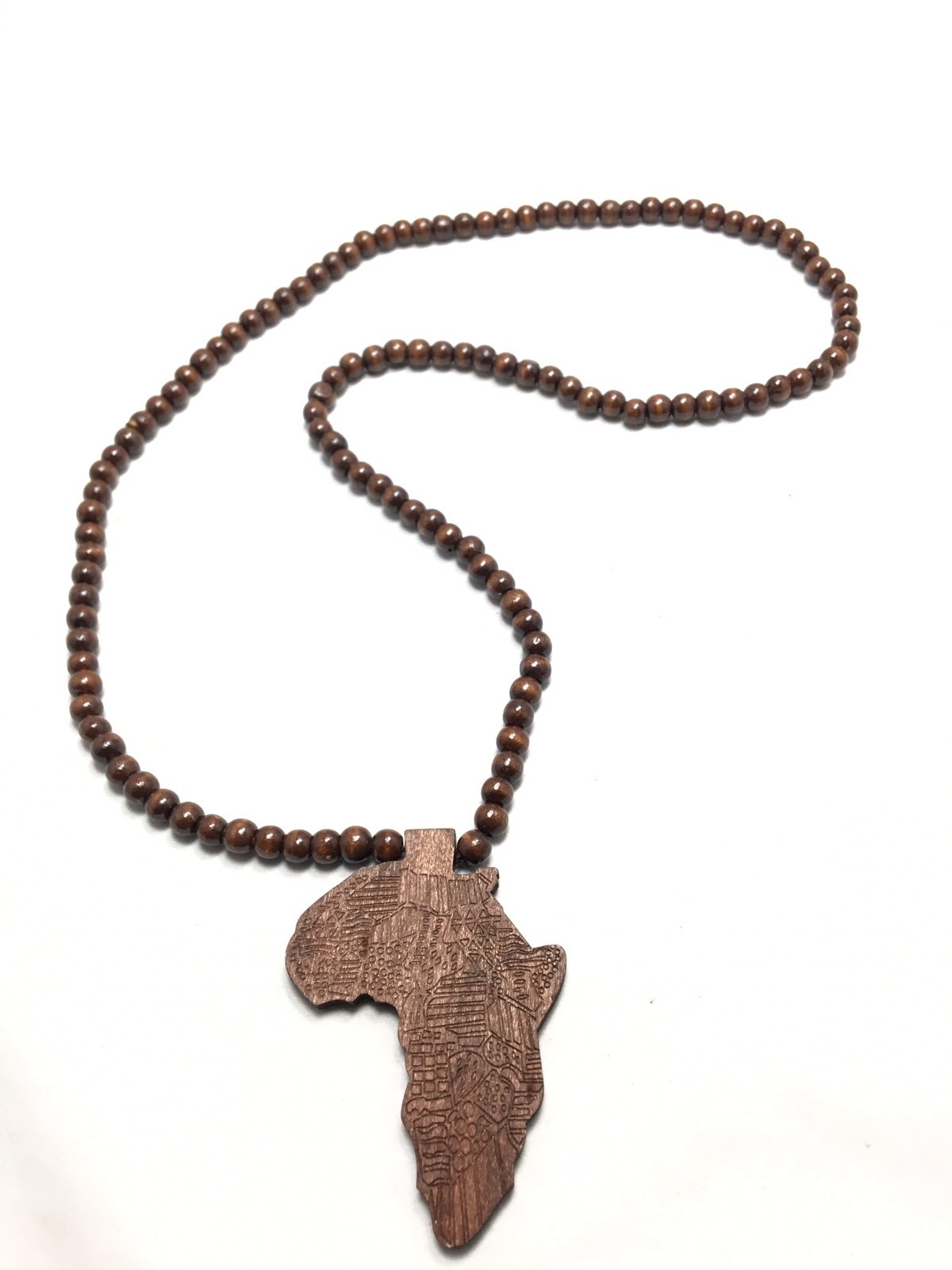 RASTA Wooden Africa Necklace Reggae Marley one love color jamaica chain ...