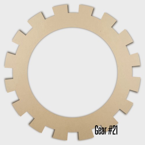 Wooden Gear Shape 100-500mm 3mm MDF - Craft Unpainted - Laser Cut ...
