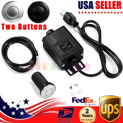 Air Switch Kit for Garbage Disposal 3.58” Extra Button Black Stainless Steel | eBay