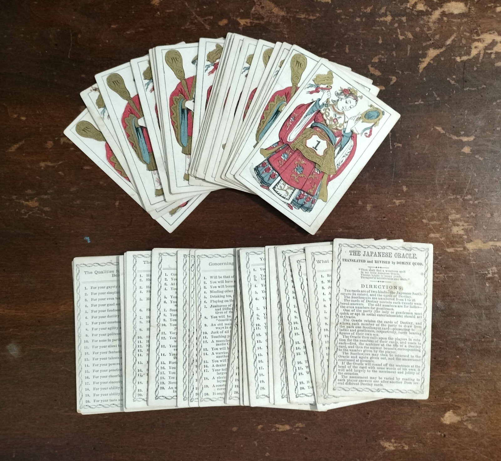 Rare 1920s Japanese Oracle Cards Tarot Fortune Metaphysical ...