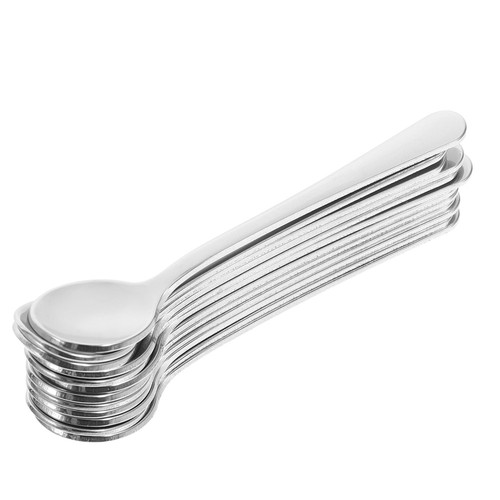 12 Pcs Stainless Steel Stirring Spoon Dessert Teaspoon Little Scoops | eBay