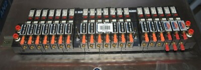 BURKERT SOLENOID VALVE MANIFOLD SET. 5470 C 40 24 VDC 20 VALVES #210095 ...