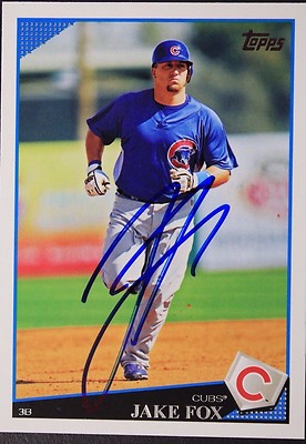 Chicago Cubs Jake Fox Signed 2009 Topps Autograph Card #UH39 TOUGH 922 ...