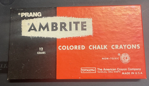 VINTAGE PRANG AMBRITE COLORED CHALK CRAYONS BY DIXON | eBay