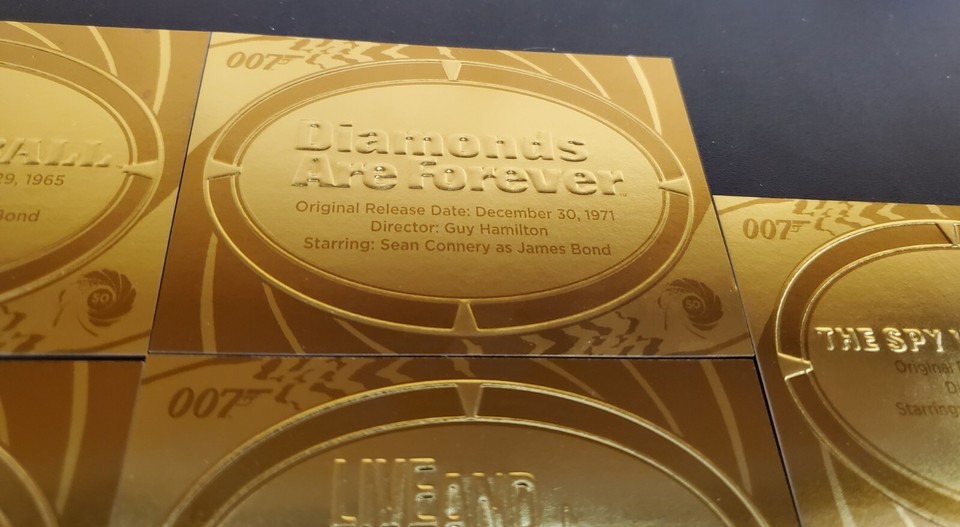 James Bond 50th Anniversary Series Two Gold Plaque Chase Card Set 11 ...