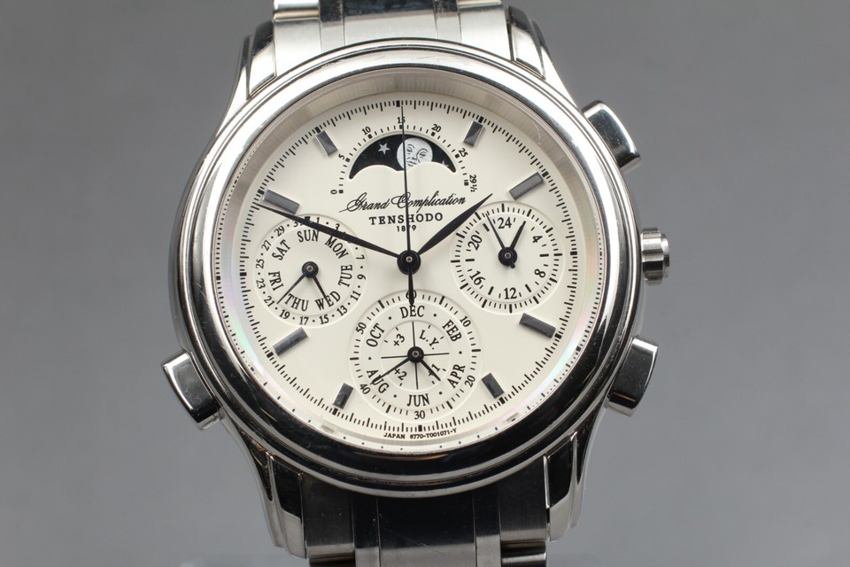 Read "Exc+5" TENSHODO Grand Complication Moon phase Mens Quartz Watch ...