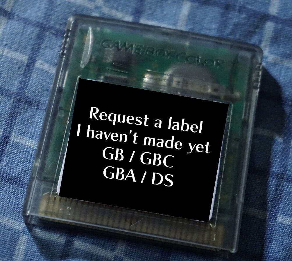 Game Boy REQUEST A NEW GB / GBC / GBA / DS LABEL Advance Gameboy ...