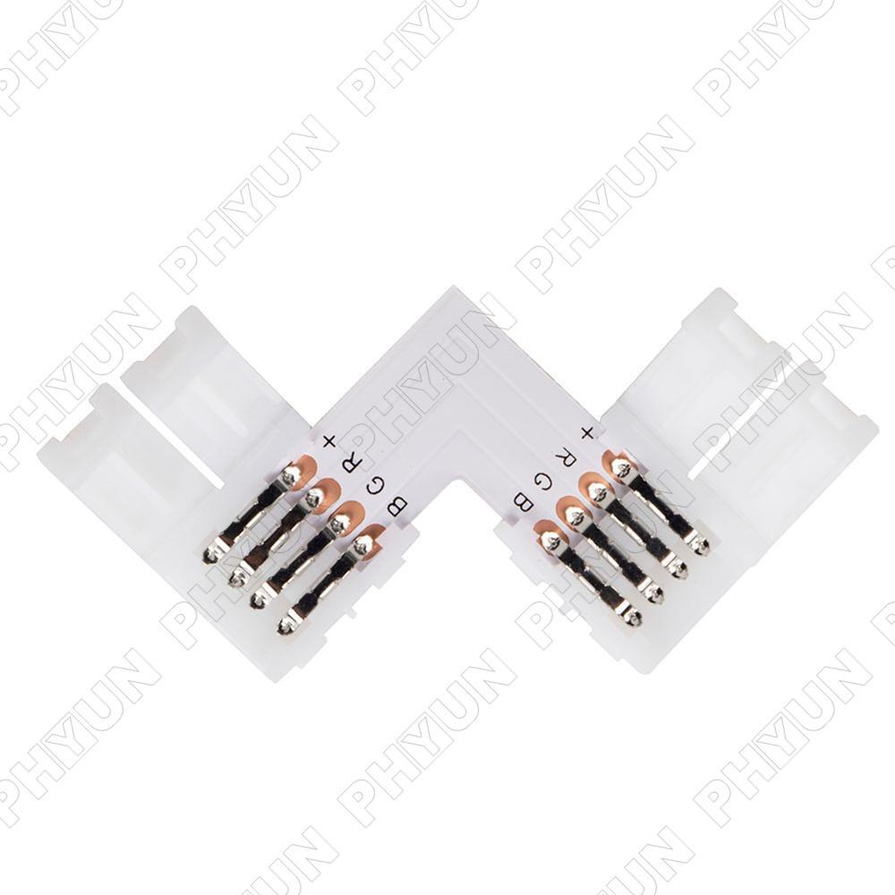 20pcs 10mm 4 Pin Solderless Coupler Connector Set For 5050 RGB LED ...