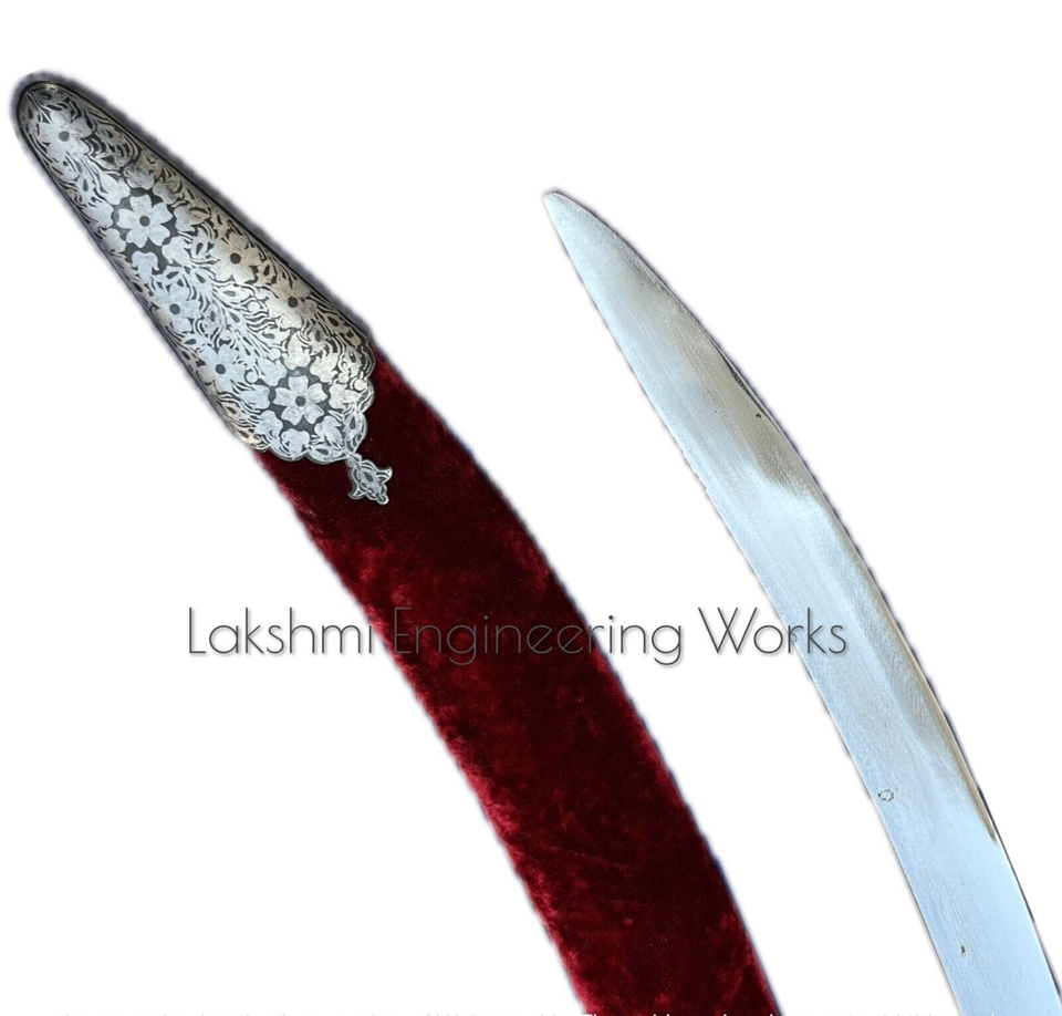 turkish kilij sword, Carbon Steel Saber, Wooden Sheath, Velvet Wrapped ...