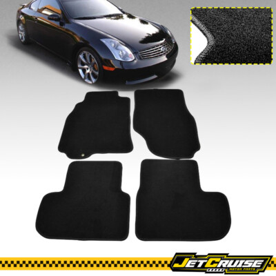 Fits 03-07 Infiniti G35 Black Nylon Car Floor Mats Front Rear Carpets ...