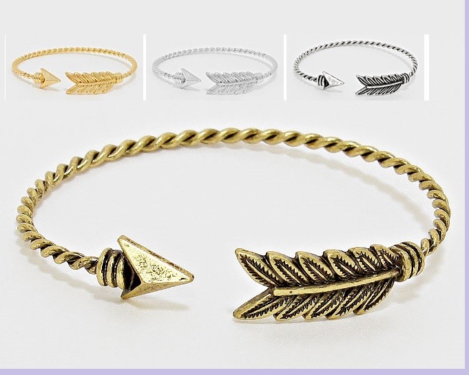 Bangle Bracelet Arrow Feather Tribal Aztec Rope Worrier | eBay
