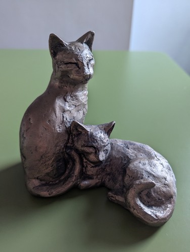 Frith Sculpture Toby & Poppy Bronze Cat Figurine by Paul Jenkins ...
