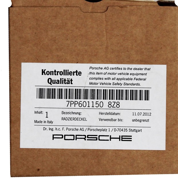 Porsche Cayenne 92a Genuine Wheel Center Cap Hub 7PP6011508Z8 2016 for ...