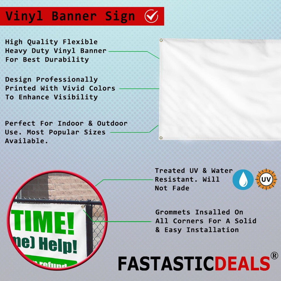 Vinyl Banner Multiple Sizes Open During Construction A Business Outdoor ...
