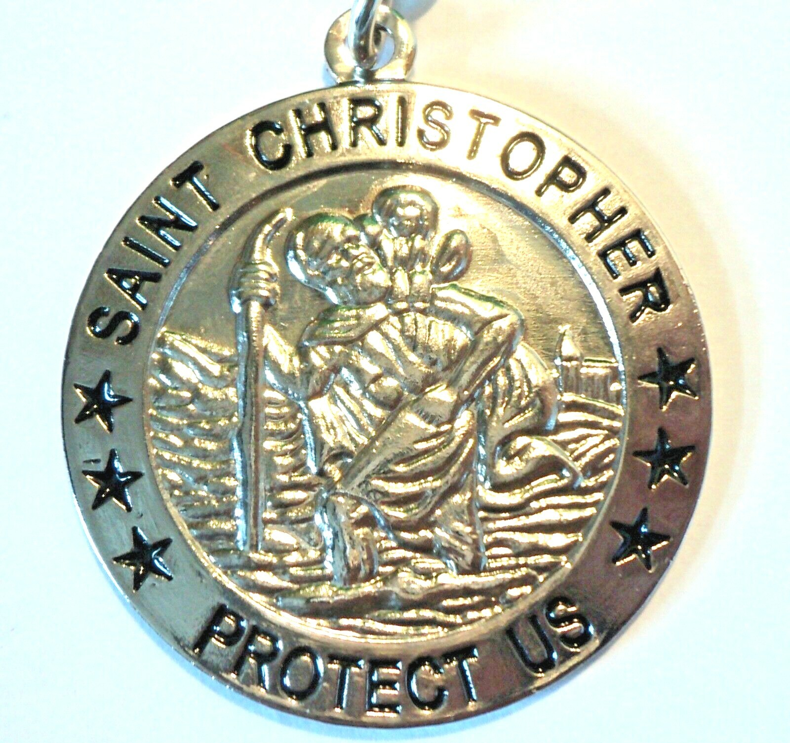 NEW St. Christopher Quality Metal Keyring Patron Saint of Travel Lucky ...