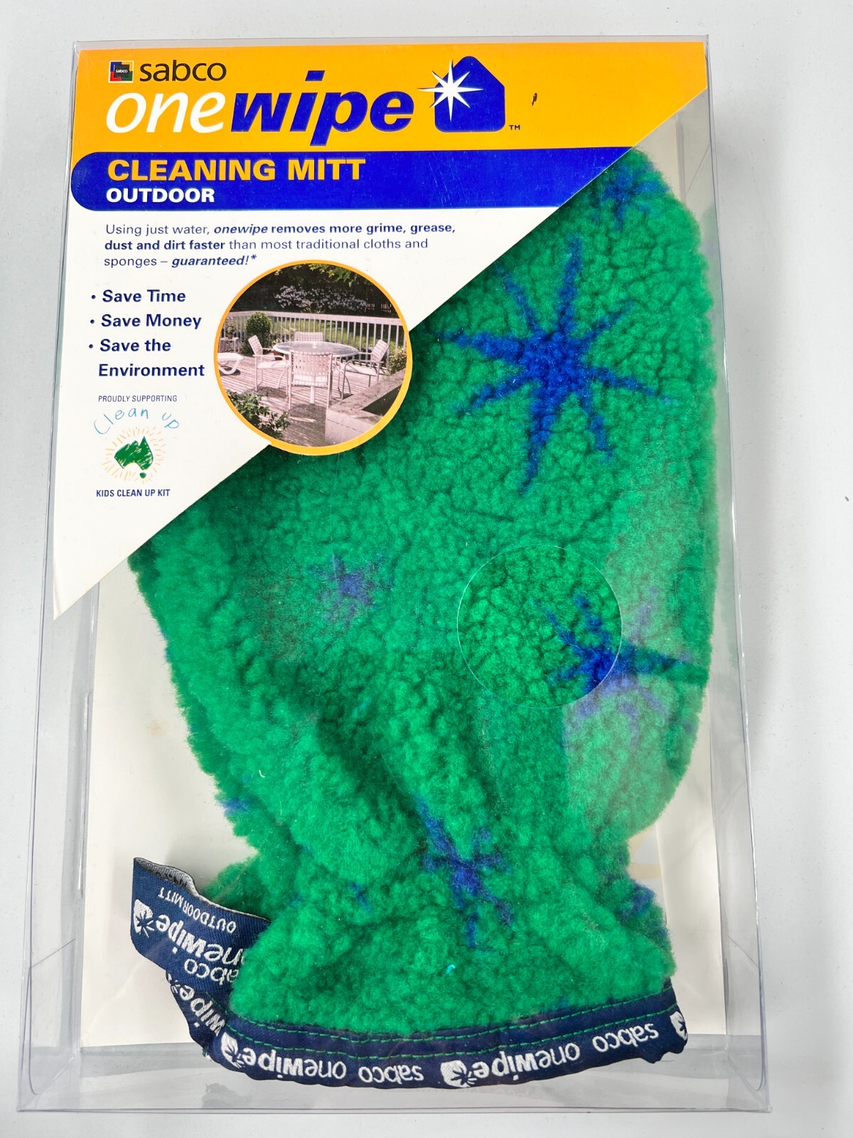 SABCO One Wipe Cleaning Mitt Outdoor and Restroom Bundle-Green & Red ...