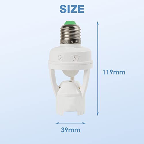 Screw-In Motion Detector Sensor Light Socket 360° for E26/E27 Lamp Bulb ...