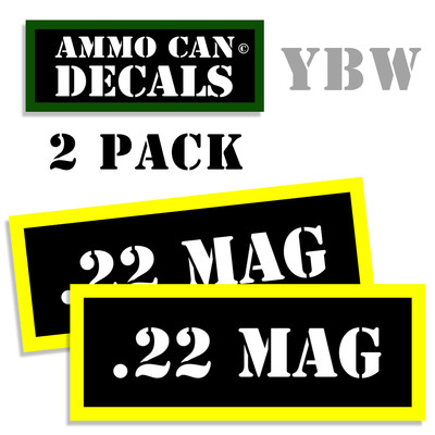22 MAG Ammo Label Decals Box Stickers decals - 2 Pack BLYW | eBay