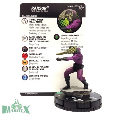 Heroclix Avengers Fantastic Four Empyre set Raksor #023 Uncommon figure ...