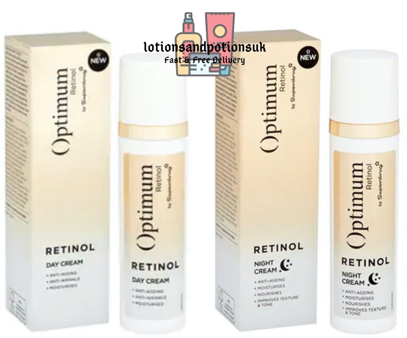 Superdrug OPTIMUM RETINOL Day AND/OR Night Sleep Cream 75ML - Choose ...