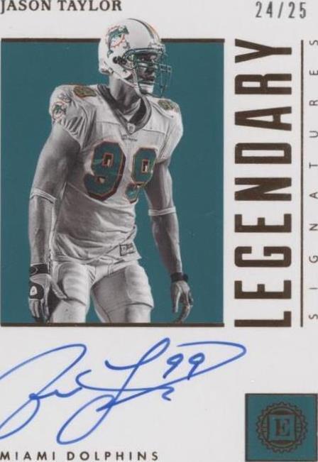 2019 Panini Encased - Legendary Signatures Jason Taylor #LS-JTA ...