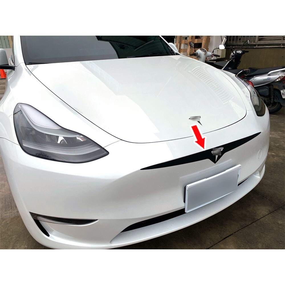 For Tesla Model Y 5DR SUV Front Grille Sticker Matte Black 1PCS 2023 | eBay