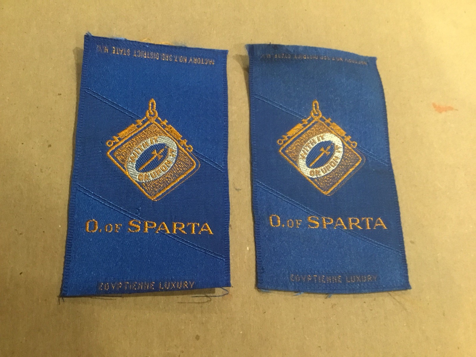 Two Order Of Sparta - 1910's Tobacco Cigarette Silk Egyptienne Luxury ...