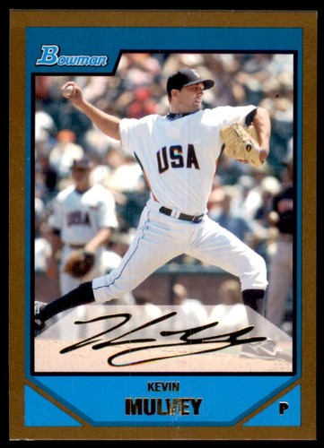 2007 BOWMAN DRAFT PICKS & PROSPECTS GOLD KEVIN MULVEY NEW YORK METS # ...