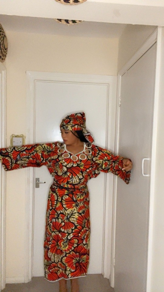 African Ceremonial Mini Boubou Embroidered With Perles | eBay UK