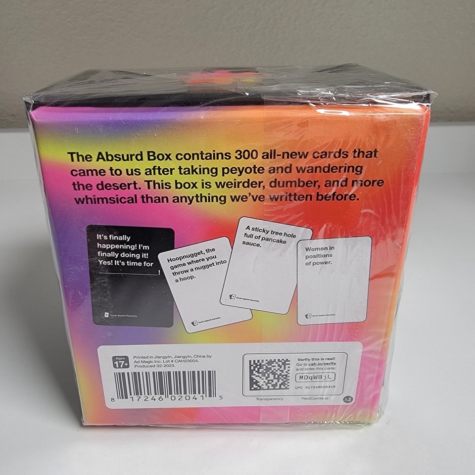 Cards Against Humanity Absurd Box Expansion Box Set 300 Cards Game NEW ...