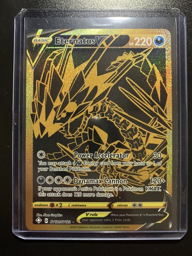 Eternatus V SV121/SV122 Gold Ultra Rare Full Art Pokemon Card Shining ...