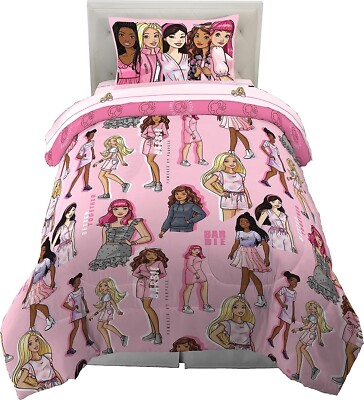Barbie Barbiecore Bedding Super Soft Comforter and Sheet Set with Sham ...