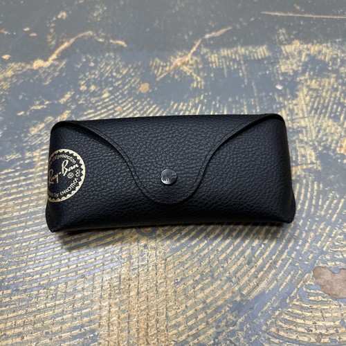 Ray-Ban Sunglasses Leather Case W/ Cloth Black New Authentic | eBay
