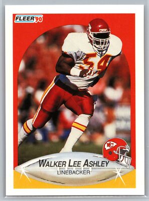 Walker Lee Ashley 1990 Fleer FOOTBALL #198 Kansas City Chiefs RC | eBay