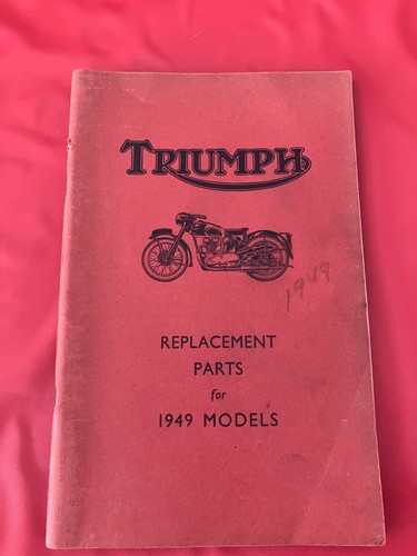 1949 Pre Unit Triumph Parts Book 3T 5T T100 | eBay