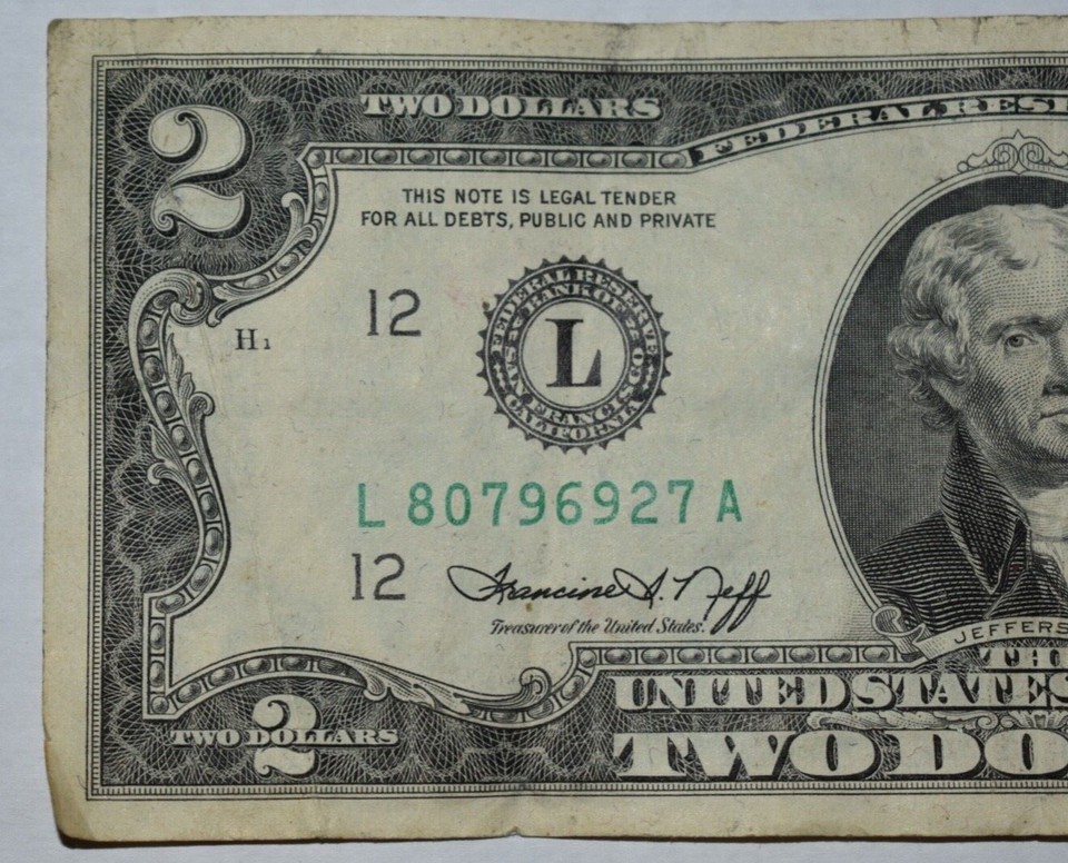 1976 2 Dollar Bill Bicentennial Year Misprinted Treasury Seal | eBay