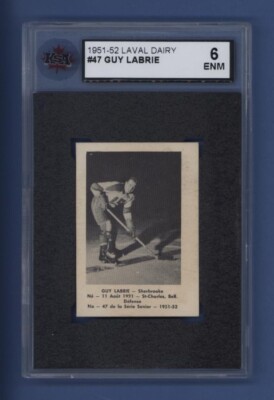 1951-52 Laval Dairy QSHL #47 GUY LABRIE KSA 6 ENM Sherbrooke SAINTS | eBay