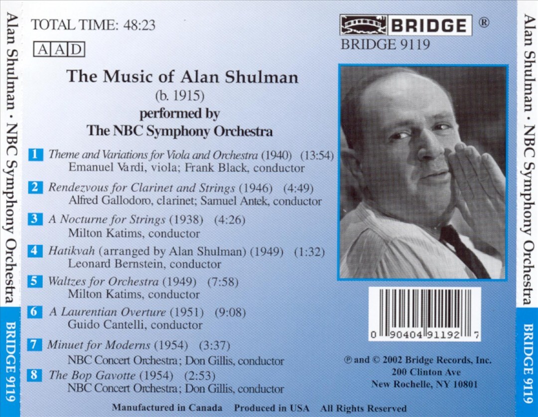 THE MUSIC OF ALAN SHULMAN NEW CD 90404911927| eBay