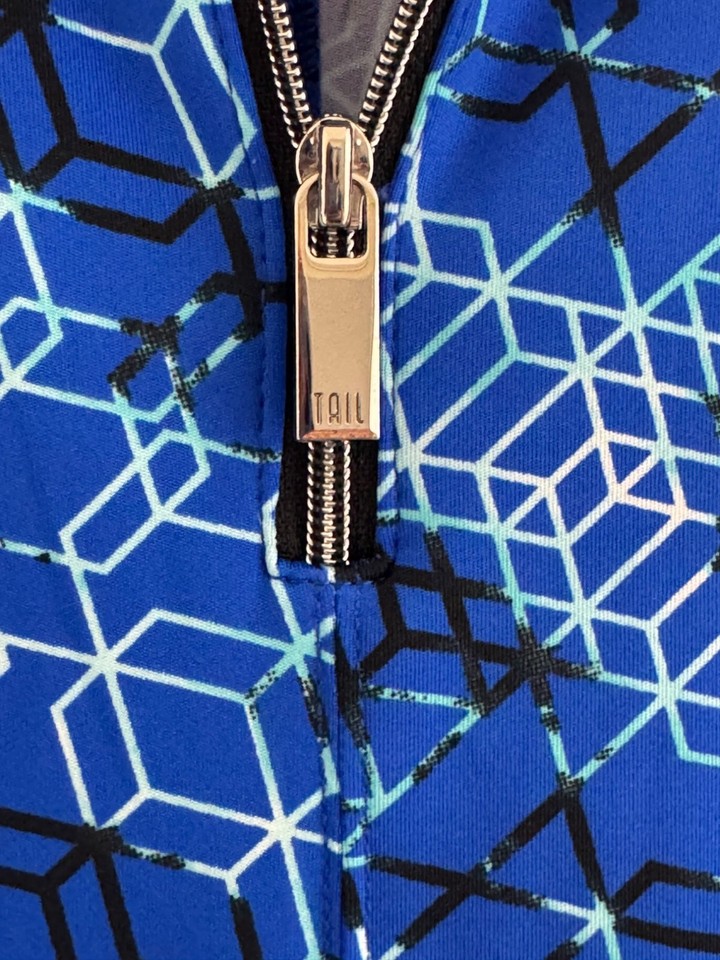 Tail Blue Geometric Honeycomb Patterned Golf Dress w/Pockets Size M ...