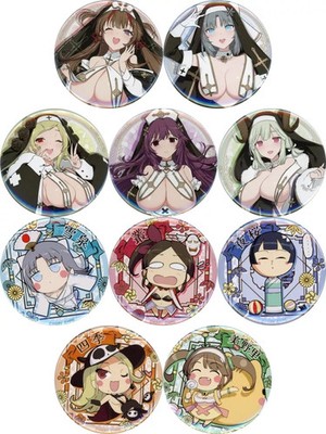 Senran Kagura Badge Pins Set of 10 Can Badges 57mm Hyper WEB Lottery ...