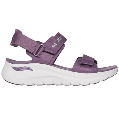 Skechers Arch Fit 2.0 Adjustable Sandals Womens Ladies Purple Sandals ...