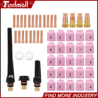Findmall 58 Pack TIG Welding Torch Kit 040"~1/8" Gas Lens Setup For WP ...