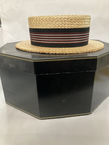 Men's Vintage Select Stetson Quality Straw Boaters, Barbershop Quartet ...