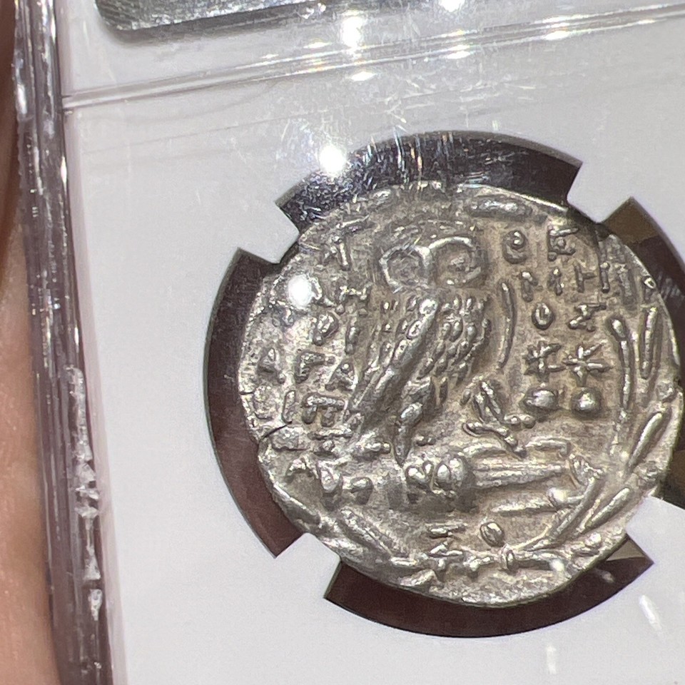 NGC Ancient Attica, Athens Silver AR Tetradrachm New Style XF 4/5 5/5 ...
