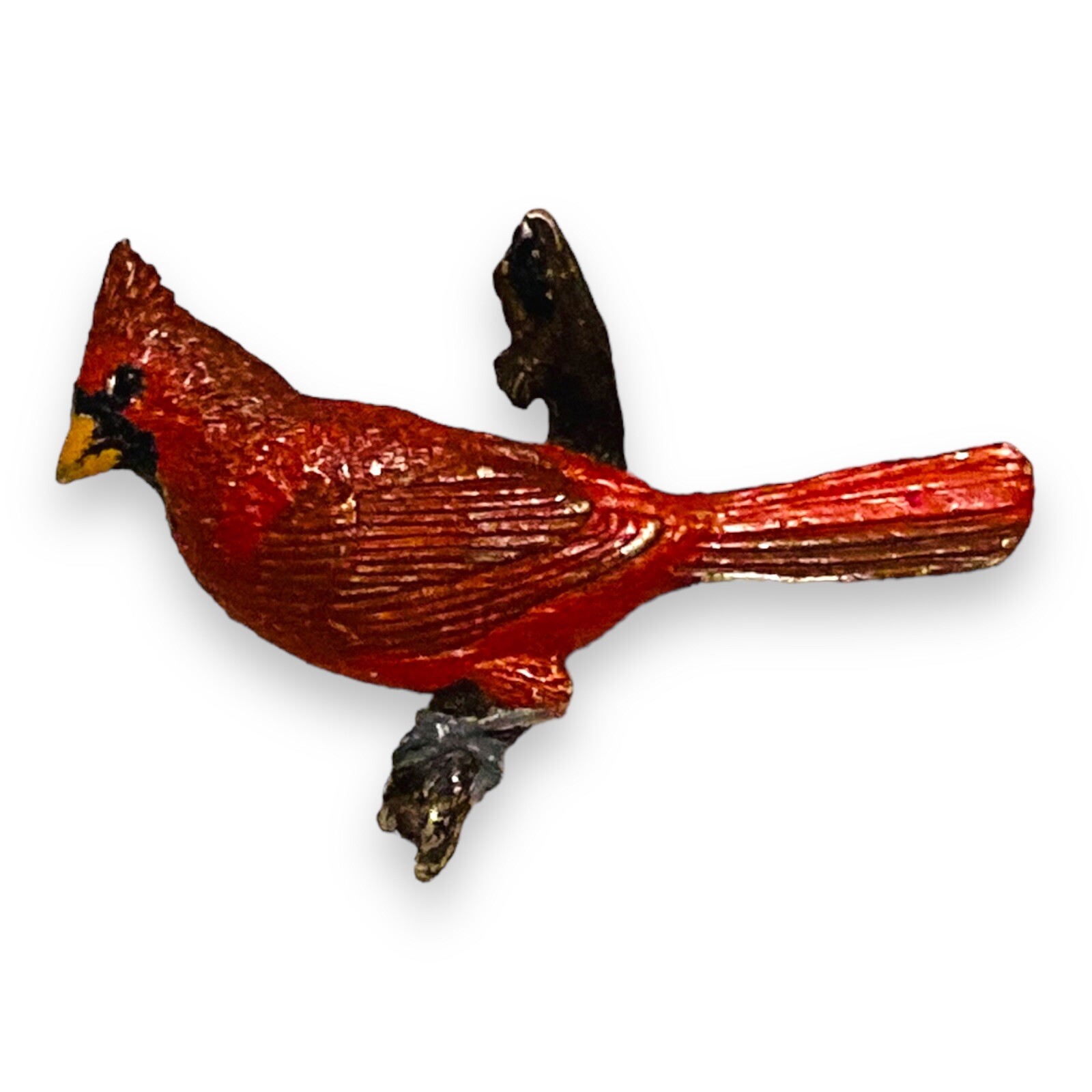 Vintage Fine Pewter Red Cardinal Pin 1990 GG Harris B… - Gem