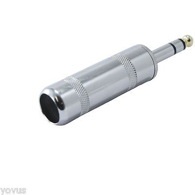 1/4 TRS STEREO Insert BALANCED Tip Ring Sleeve Audio connector plug ...