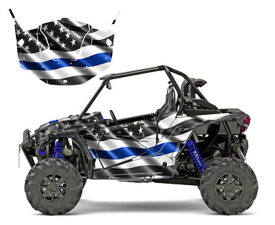 Polaris RZR 1000 graphics kit with door wrap kit 2013-18 Thin blue Line ...